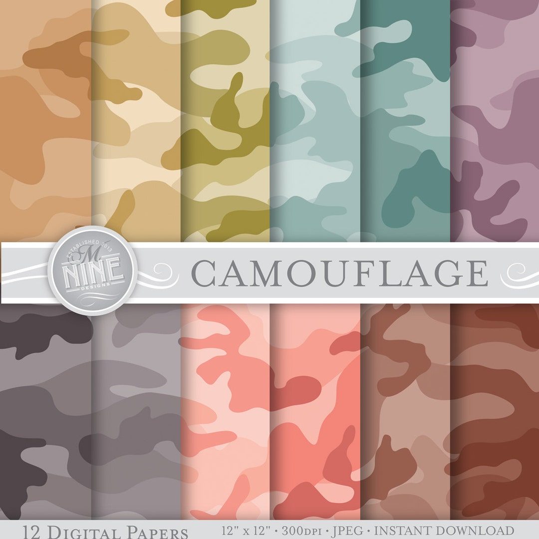 Camouflage Digital Paper Jpg Svg, Seamless Camo Pattern, Camouflage ...
