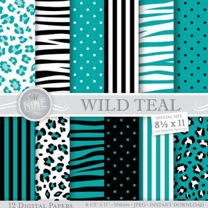 Teal Zebra - Etsy