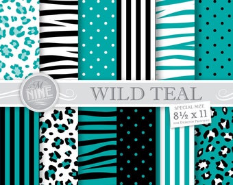 Teal Zebra Print - Etsy
