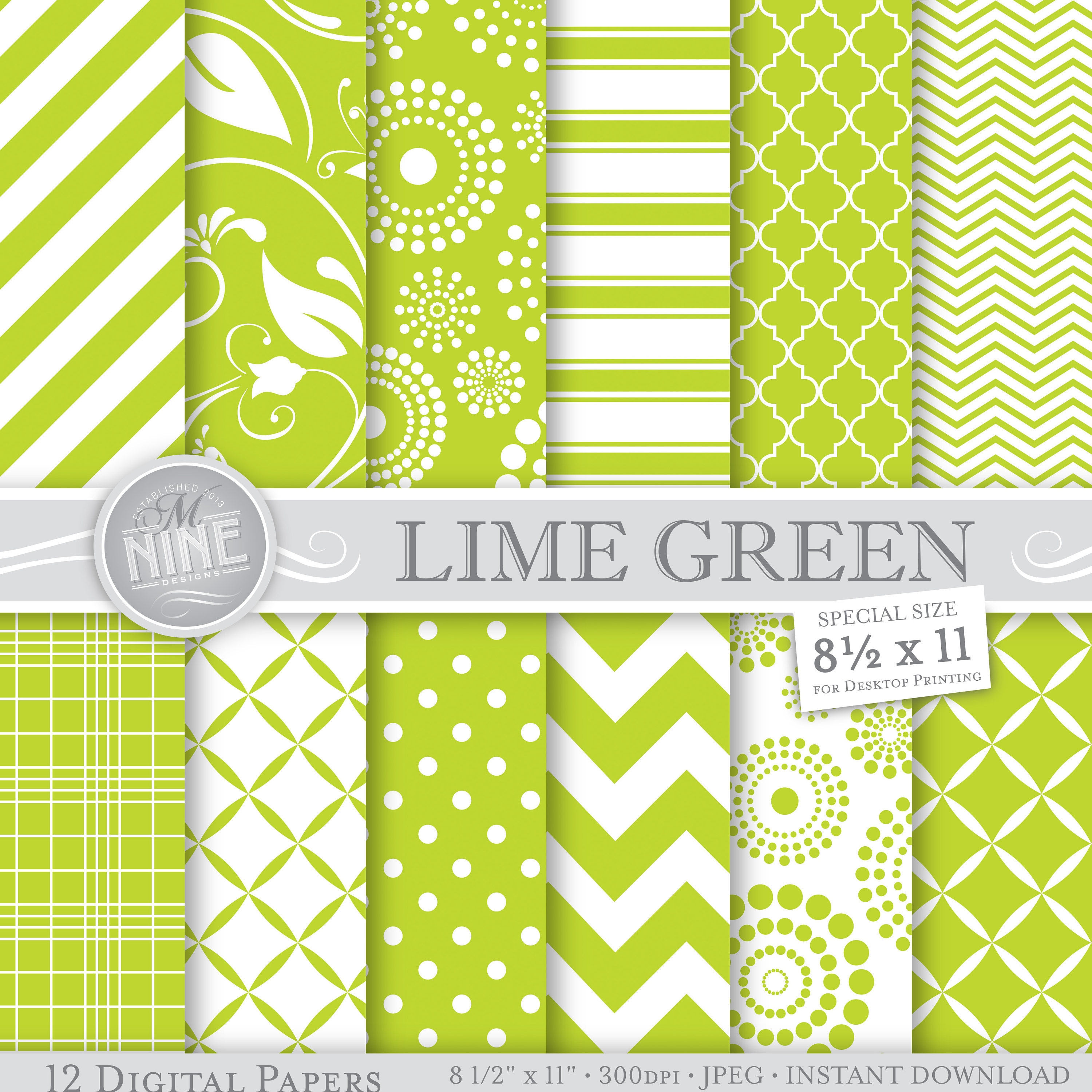 Lime Green And Hot Pink Chevron Pattern