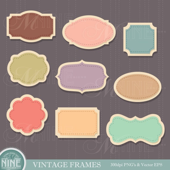 Purple Vintage Border Clip Art