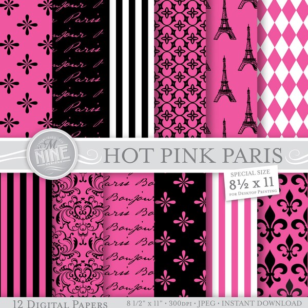 Digital Paper Paris - Etsy