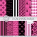 Paris Digital Paper: HOT PINK PARIS Theme Printable Pattern - Etsy