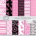 Pink Cancer Ribbon Digital Paper 8 1/2 X 11 Cancer Ribbon Digital Paper ...