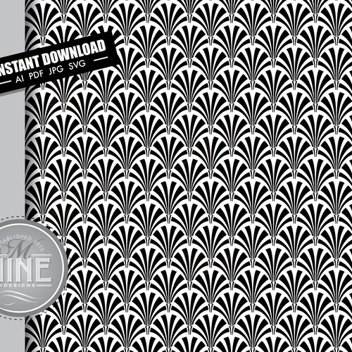 Vector Art Deco Designs Svg Cut Files Clipart Downloads Art - Etsy