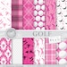 Pink GOLF Theme Digital Paper Pack 8 1/2 X 11 SPORTS Pattern Prints ...