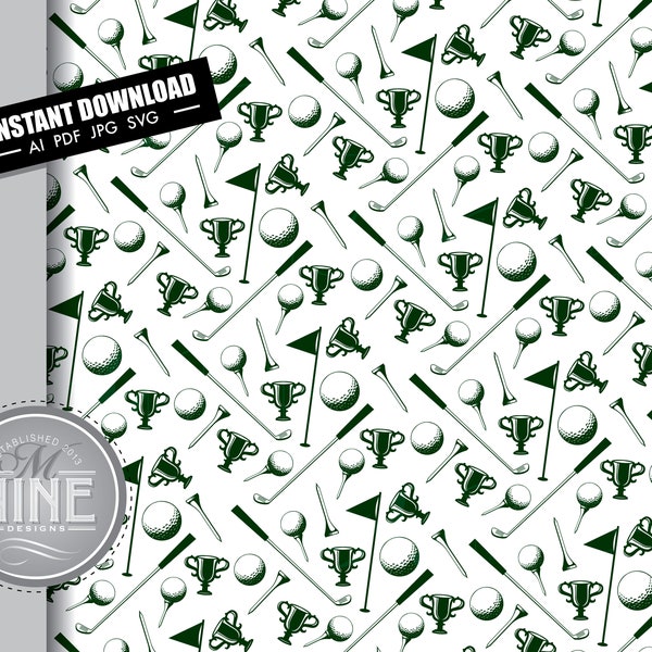 Golf Digital Paper - Etsy