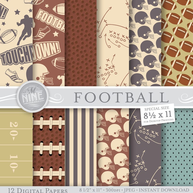 Football Pattern - Etsy