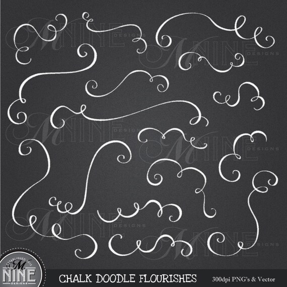 Chalkboard Flourish Clip Art