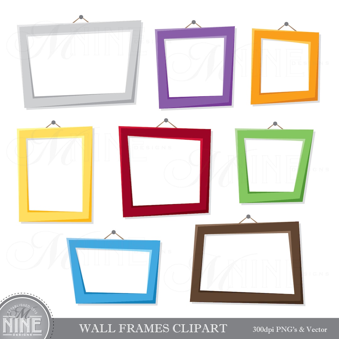 Frame Clip Art / WALL FRAMES Clipart Downloads / Vector Frame Clip Art ...