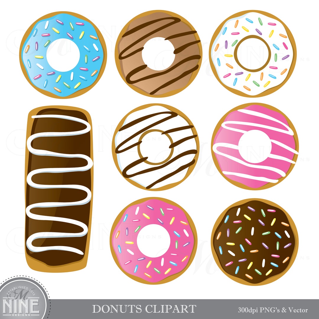 Donuts Clip Art Donut Clipart Downloads Donut Party Donut Theme ...