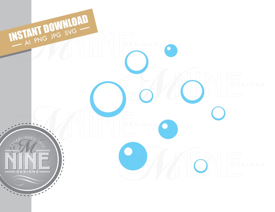 Bubbles Clip Art Downloads Vector Bubbles Ai Png Jpg Svg Pdf - Etsy