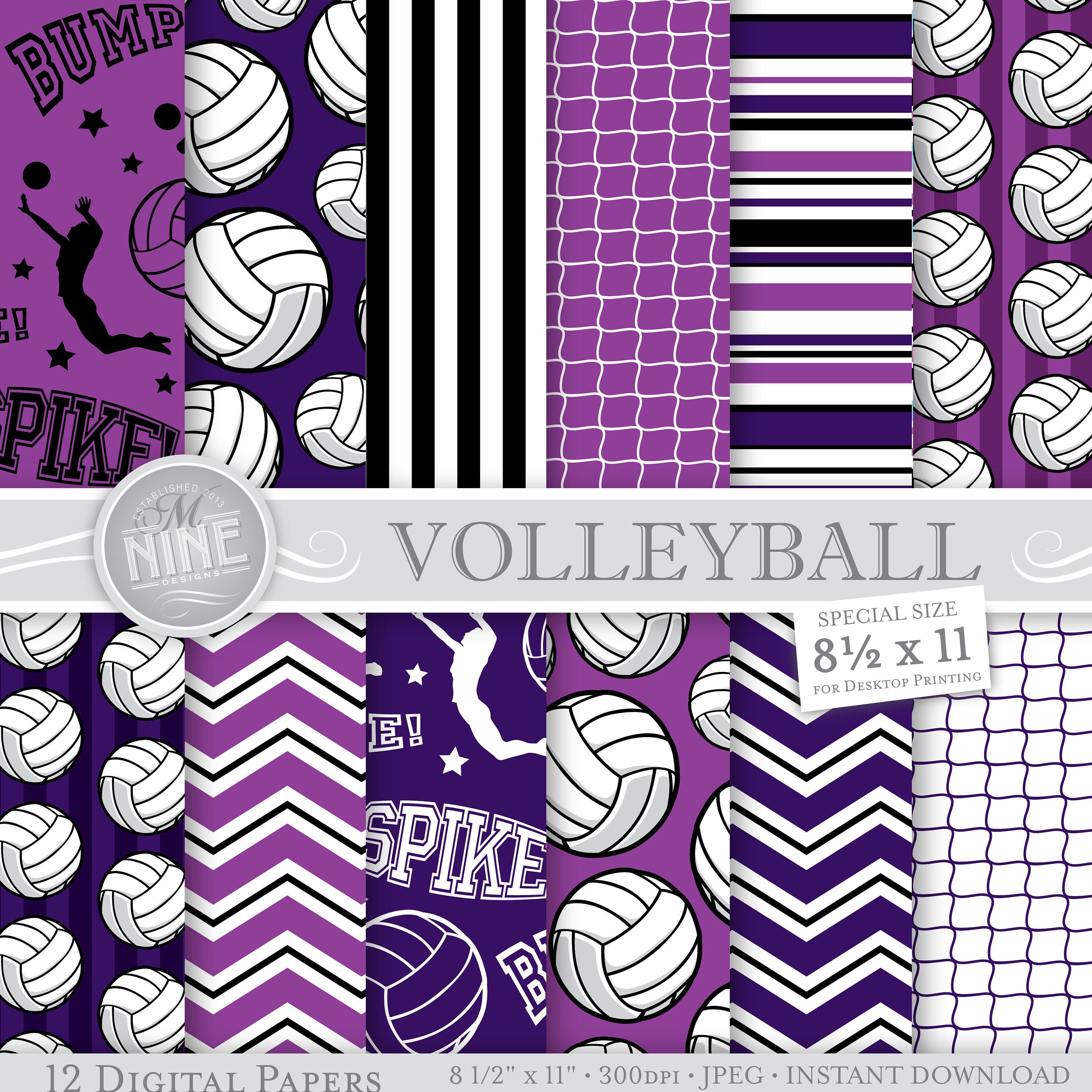 Scrapbooking Papercraft Craft Supplies & Tools Turqoise Volleyball ...