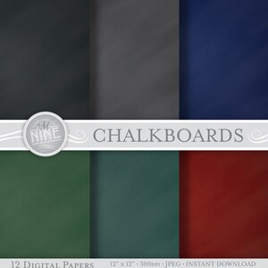 Chalkboard Backgrounds Digital Paper Chalk Prints, 12 X 12 Blank Base ...