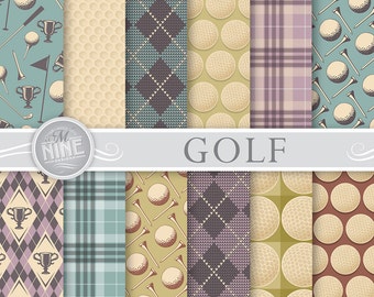 Golf Digital Paper | Etsy