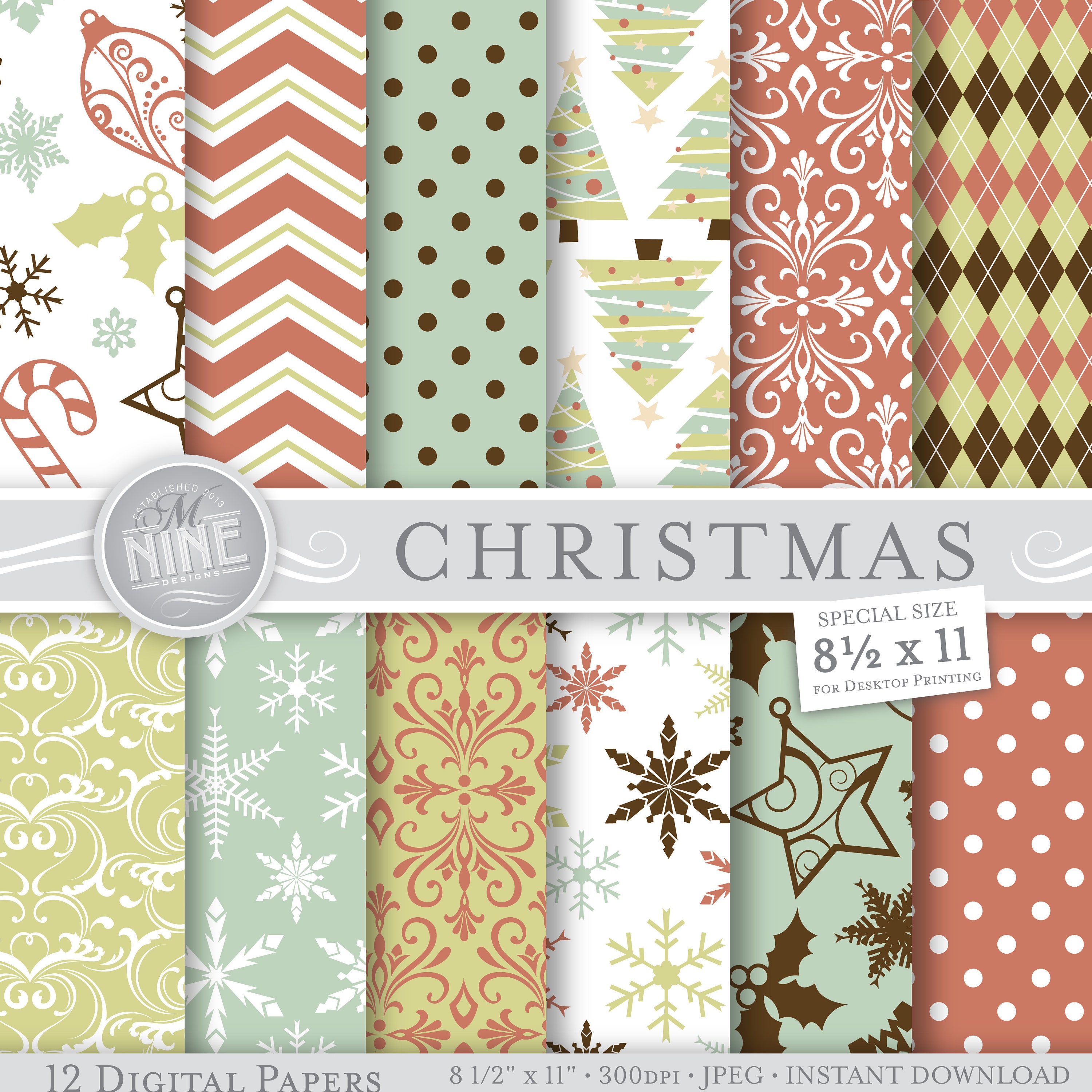 Printable Pattern Paper 8.5 X 11 - Etsy