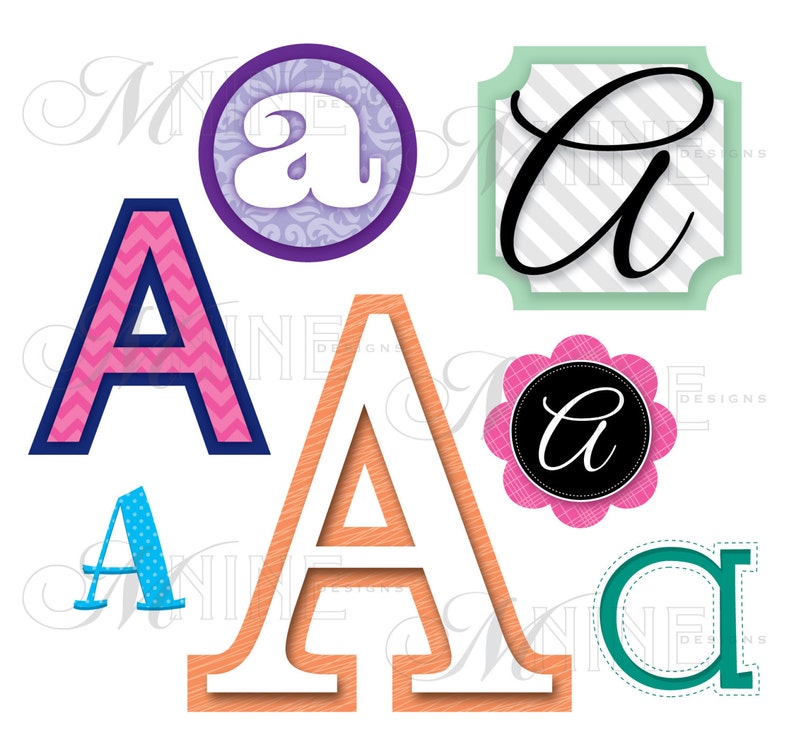 Letter a Alphabet Clip Art Graphics Vector File - Etsy