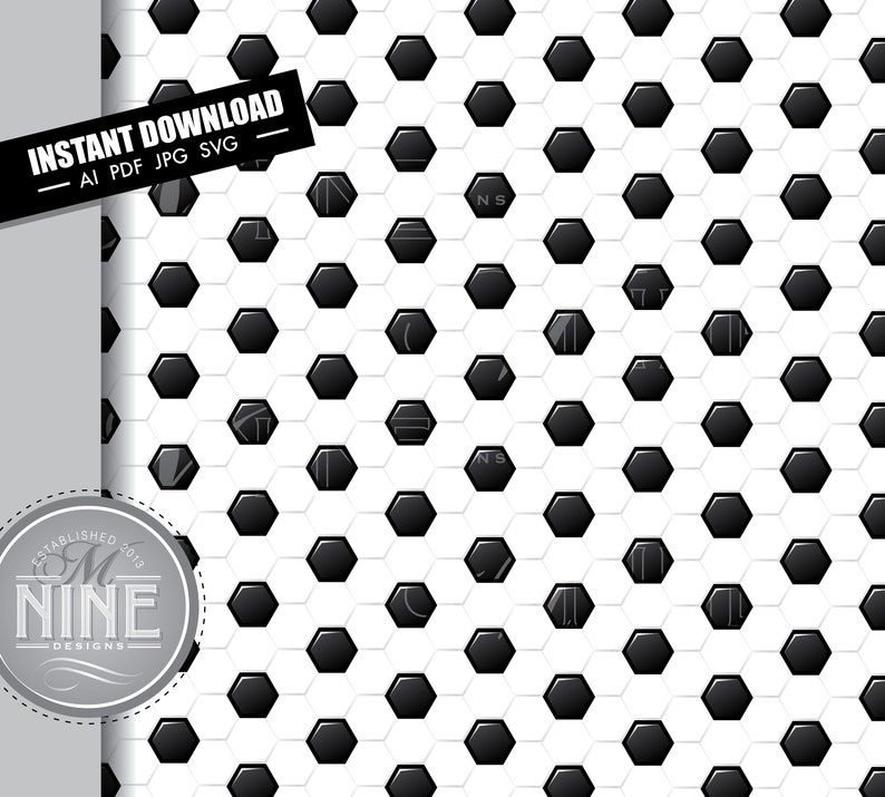 Soccer Ball Pattern Soccer Ball Patches Svg Pdf Jpg Vector - Etsy