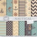 NAUTICAL Digital Paper: vintage Blue Nautical Patterns, Nautical Prints ...