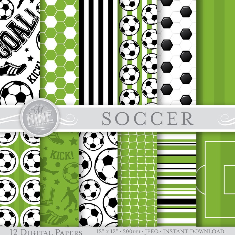 Soccer Pattern - Etsy