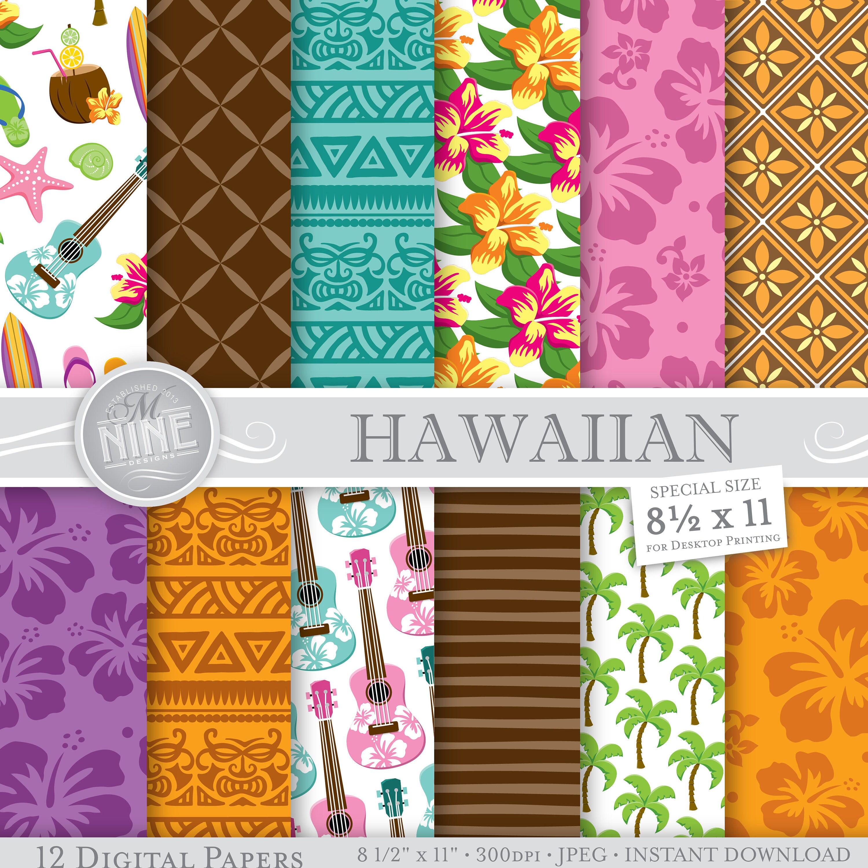Hawaiian Tribal Design On Paper