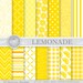 LEMONADE Theme Patterns 12 X 12 Digital Paper Pattern Print, Instant ...