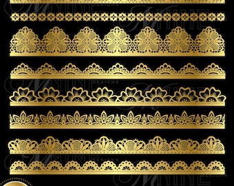 Lace Watercolor Borders Clip Art clipart - Etsy