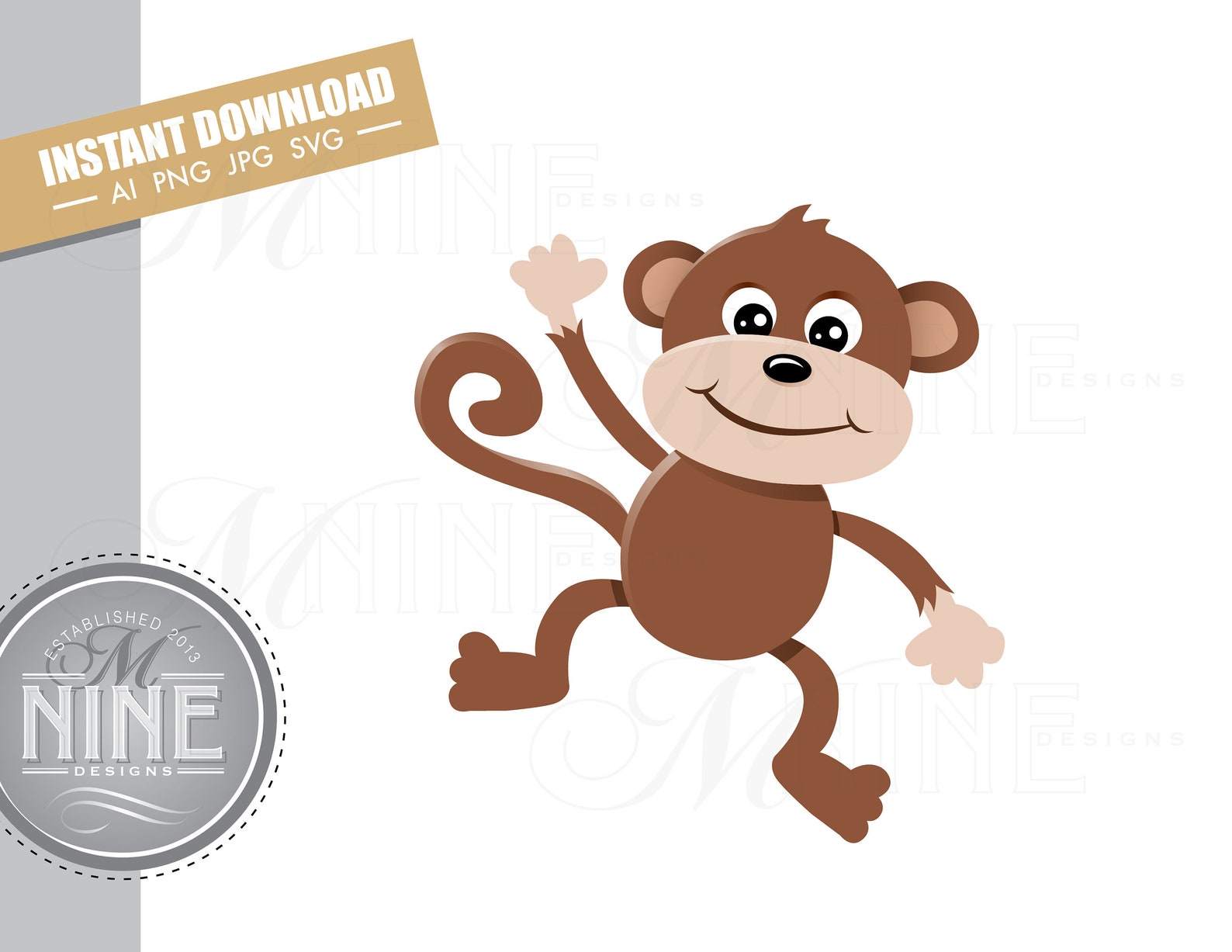 Monkey Clip Art Downloads Vector Monkey Ai Png Jpg Svg Pdf Clipart ...