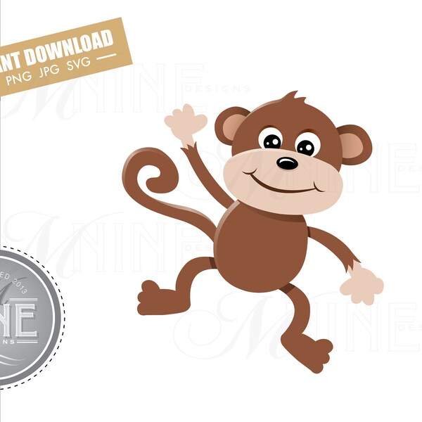 Monkey Clip Art - Etsy