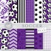 SOCCER Digital Paper / Soccer Printables / 8 1/2 X 11 Purple - Etsy