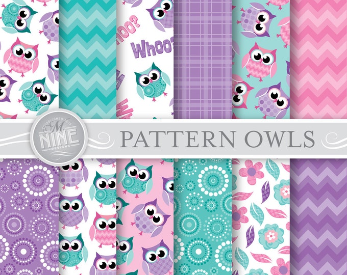 Owls Clipart 'BIRTHDAY OWLS' Clip Art. Digital Owls Clipart. Owl PNG ...