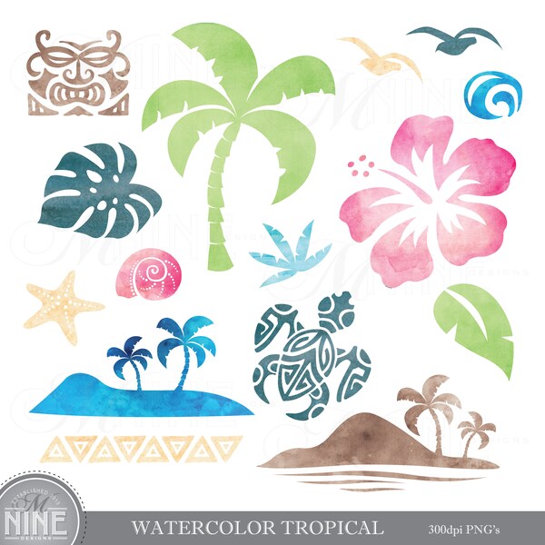 Luau Clipart - Etsy