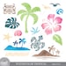 Watercolor TROPICAL Clipart / Watercolor LUAU Clip Art / Instant ...