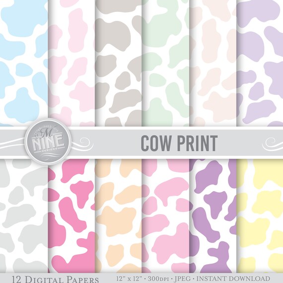 Seamless Cow Print Digital Paper Pastel Cow Print Digital - Etsy UK