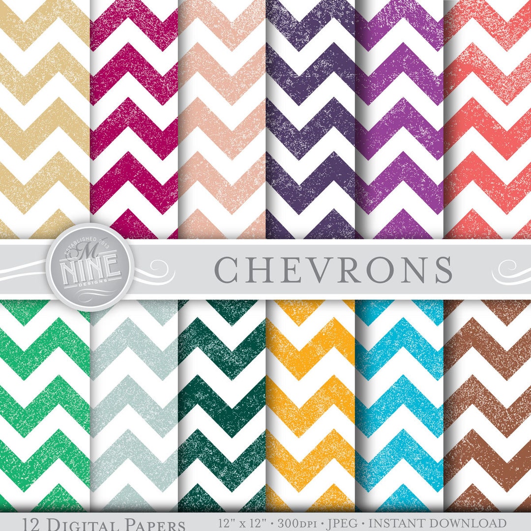Chevron Digital Paper: CHEVRON Printable Pattern Print, Chevron ...