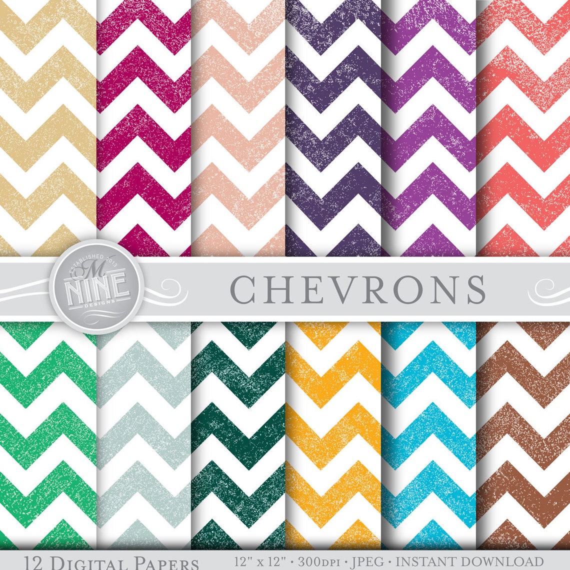 Chevron Digital Paper: CHEVRON Printable Pattern Print - Etsy