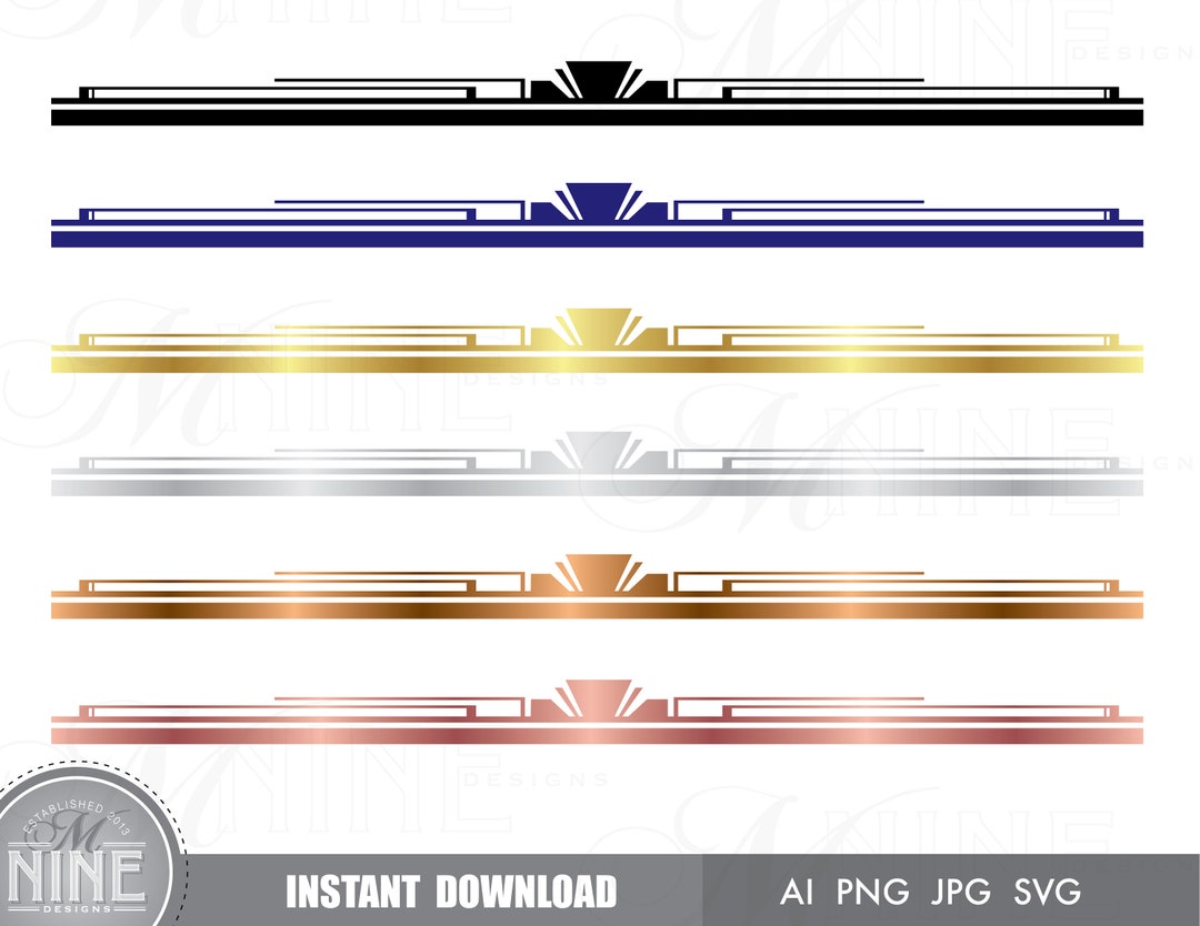 Roaring 20's Border Clipart Downloads Vector Art Deco Borders Ai Png ...