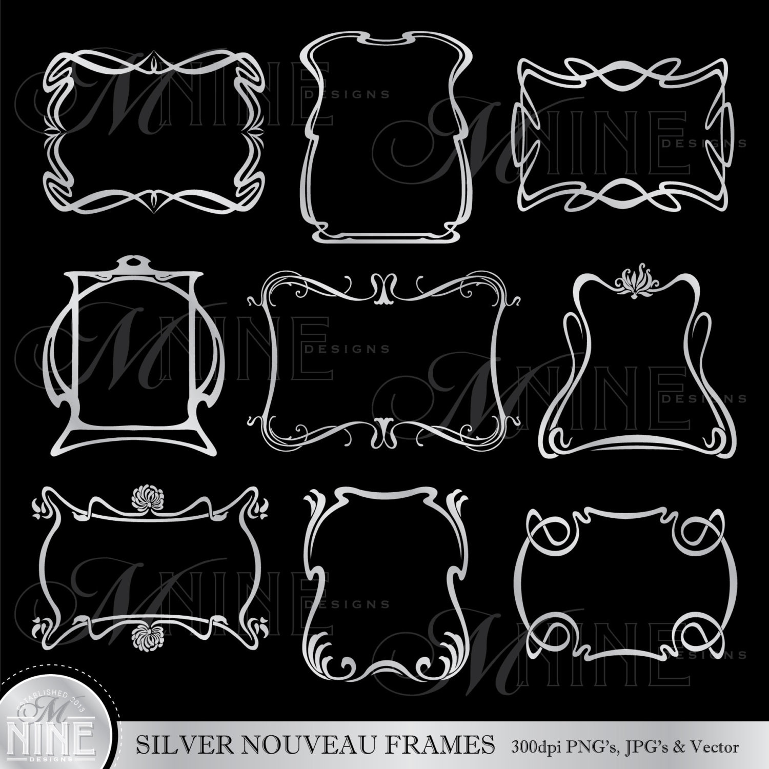 Silver Border Clip Art