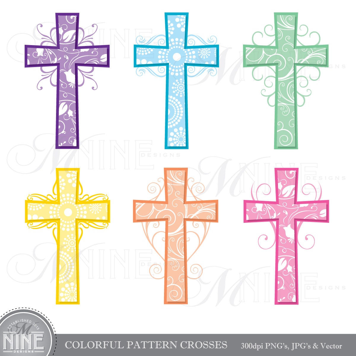 Colorful Cross Clipart