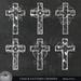 Chalk CROSS Clip Art / Pattern Crosses Chalkboard Clipart / - Etsy