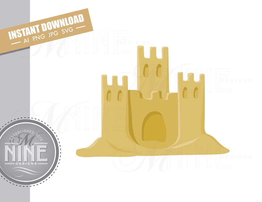 Sand Castle Clip Art Downloads Vector Sand Castle Ai Png Jpg Svg Pdf ...