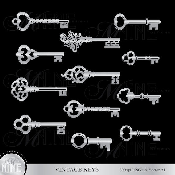 Vintage Skeleton Key Clipart 150+ Vintage Skeleton Key Clip Art Stock