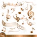 Bronze MUSIC NOTES Clip Art Bronze Music Theme Clipart Music Notes ...