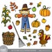 AUTUMN Clip Art Fall Clipart Downloads Vector Scarecrow Clipart Turkey ...