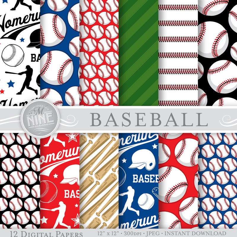 Baseball Pattern - Etsy