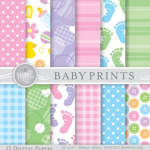 Baby Digital Paper / BABY Patterns / Baby Theme Downloads, Printable ...