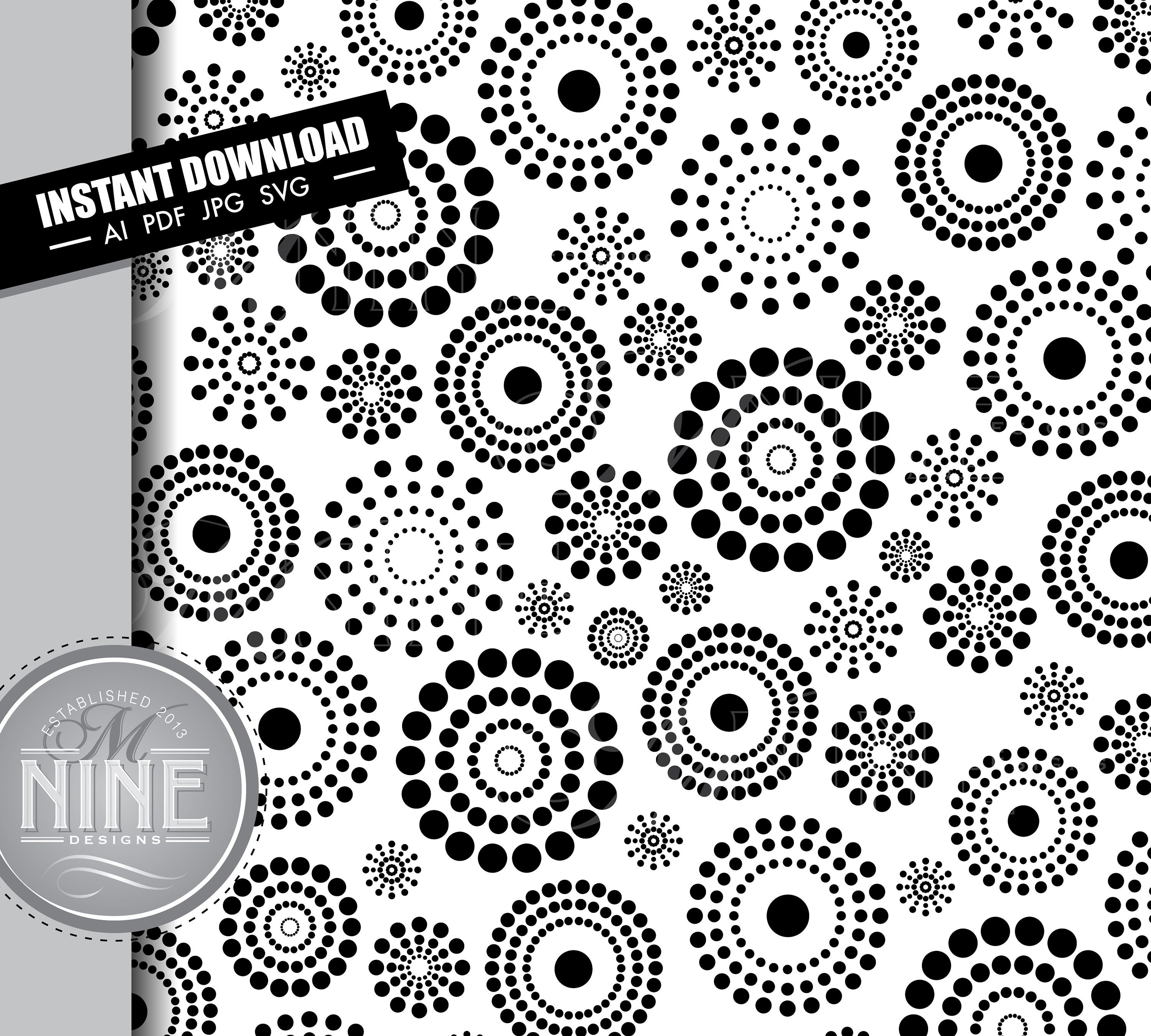 Modern Circle Pattern Seamless Repeatable Circle Pattern Svg | Etsy