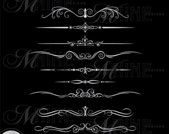 Silver Dividers Clipart - Etsy