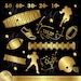 GOLD FOOTBALL CLIPART / Digital Football Clip Art / Football | Etsy