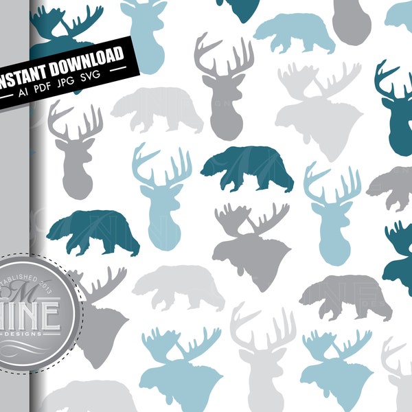 Elk With Mountain Svg - Etsy